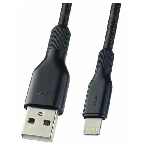 Кабель Perfeo для iPhone, USB - 8 PIN (Lightning), силикон, черный, длина 1 м. (I4318)