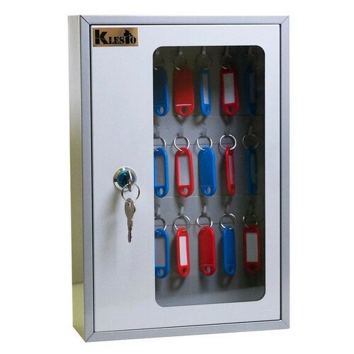 Шкаф для ключей Klesto SKB-24 на 24 ключа, металл/стекло, серый