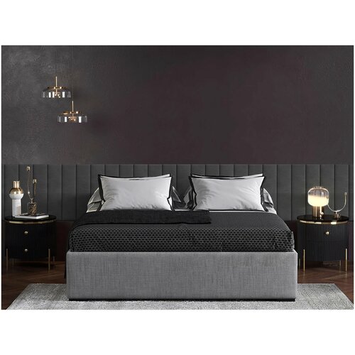 Панель кровати Velour Grey 15х60 см 4 шт.