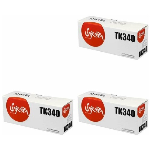 Sakura Картриджи комплектом совместимые Сакура Sakura SATK340-3PK TK-340 черный 3 упаковки [выгода 3%] 36K