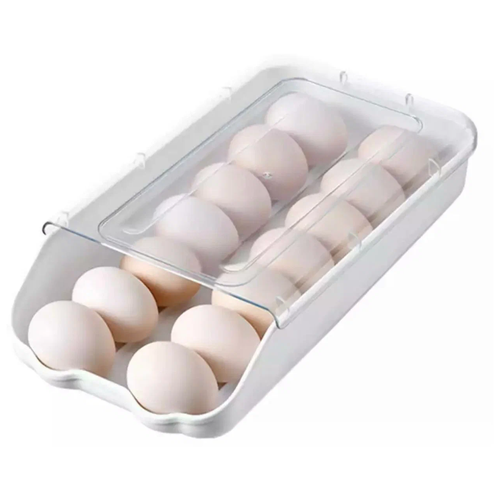 Araqel. Контейнеры для хранения яиц, Подставка для яиц , Лоток для яиц, белый, прозрачный, 1 шт