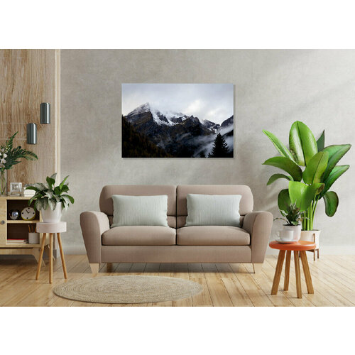 Картина на стену "Горы" на холсте интерьерная / панно 60 х 40 см