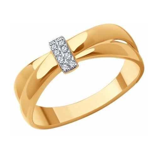 Кольцо Diamant online, золото, 585 проба, размер 18