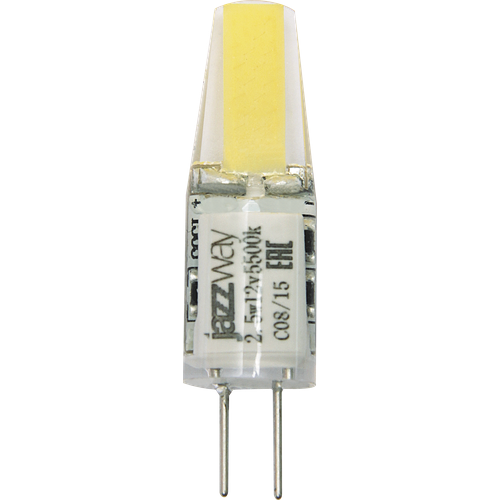 Лампа светодиодная LED 2.5вт G4 12B 200Lm теплый белый COB | код 2855749 | JazzWay (6шт. в упак.)
