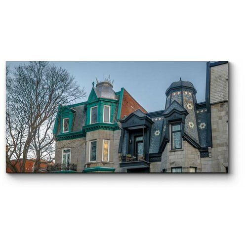 Модульная картина Красочные Викторианские дома90x45