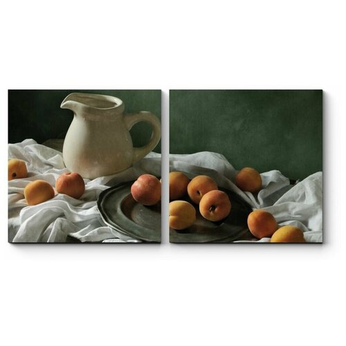 Модульная картина Натюрморт с сочными абрикосами 170x85