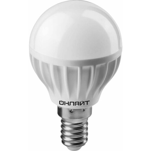Лампочка светодиодная G45 онлайт, 8Вт 220В, цоколь Е14, теплый свет 2700К, 1 шт.