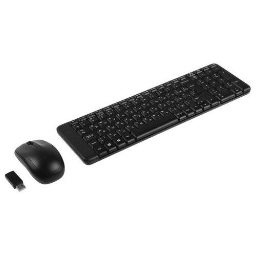Комплект клавиатура + мышь Logitech Wireless Combo MK220, черный, кириллица+QWERTY