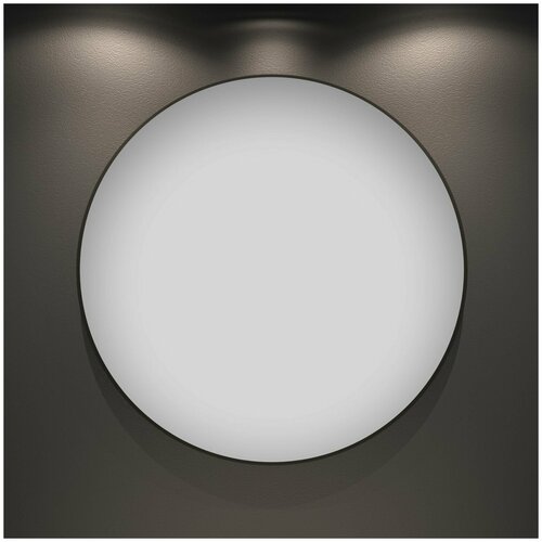 Влагостойкое круглое зеркало Wellsee 7 Rays' Spectrum 172200060, диаметр 80 см, с тонким черным матовым контуром