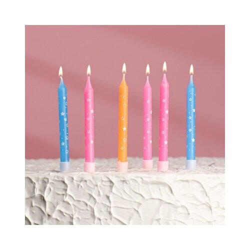 Набор свечей Страна Карнавалия свечи в торт «Звезды» 2919685, разноцветный