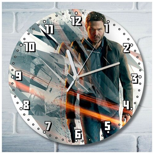 Настенные декоративные часы УФ с ярким рисунком, диаметр 28см Игры Quantum Break (PS, Xbox, PC, Switch) 2770