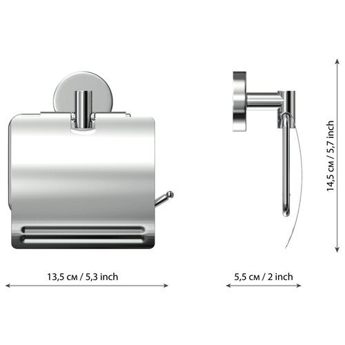 Держатель для туалетной бумаги / Бумагодержатель в туалет / Держатель для туалетной бумаги настенный