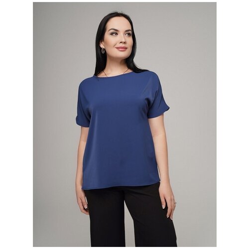 Блуза DiSORELLE, размер 46, синий