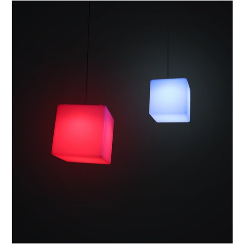 Подвесной светильник куб Jellymoon 30 см с разноцветным свечением