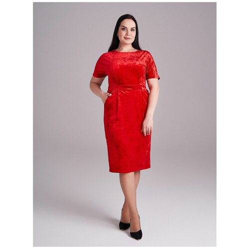 Платье DiSORELLE, размер 48, красный