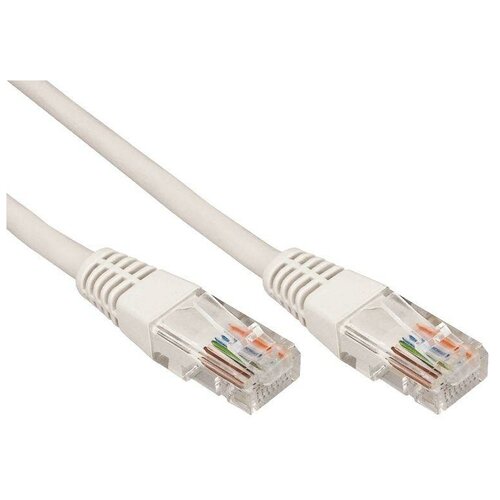 Шнур коммутационный, патч-корд, U/UTP RJ45-RJ45 CAT 5e, PVC, серый, 2м REXANT 18-1005 (10 шт)