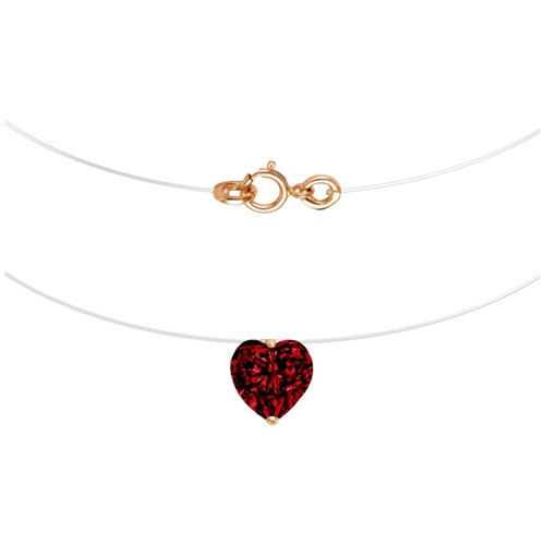 Колье DIALVI JEWELRY, красное золото, 585 проба, фианит, длина 42 см.