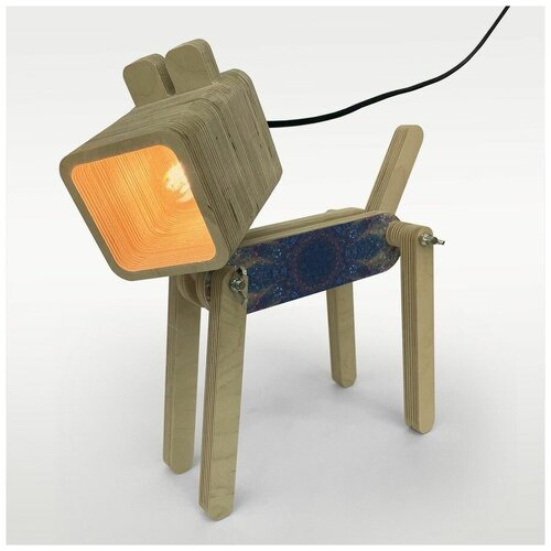 Настольная лампа светильник "Собака" модель узор - 1047
