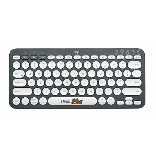 Беспроводная клавиатура Logitech K380 Multi-Device черно-белая, русская