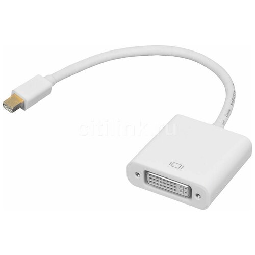 Переходник Display Port miniDisplayPort (m) - DVI (f), белый