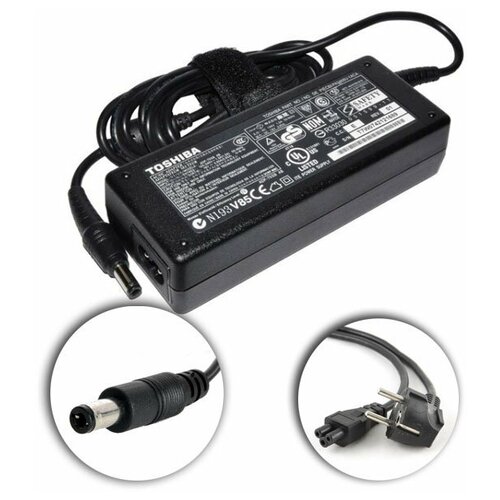 Для Toshiba SATELLITE L500-203 Зарядное устройство блок питания ноутбука (Зарядка адаптер + сетевой кабель/ шнур)