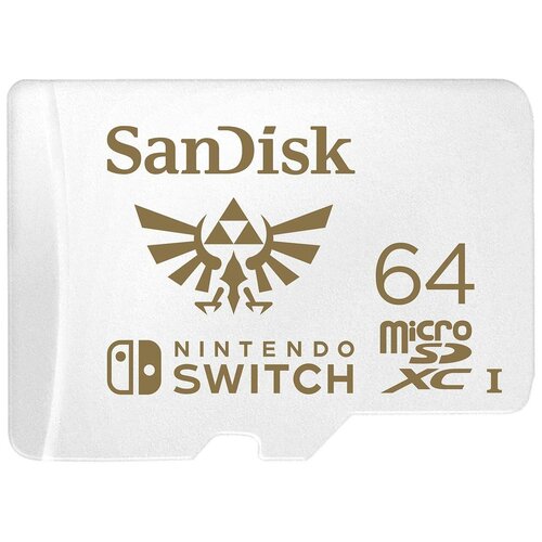Флеш-накопитель Sandisk Карта памяти Sandisk SanDisk and Nintendo Cobranded microSDXC SQXAT, 64GB, V