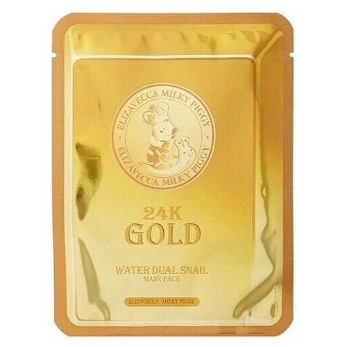 Маска для лица тканевая Elizavecca 24k Gold Water Dew Snail Mask Pack, 25 г