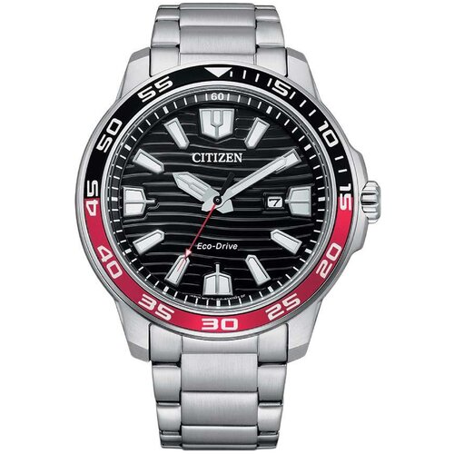 Наручные часы CITIZEN Eco-Drive Японские AW1527-86E, серебряный, черный