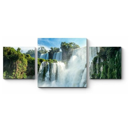 Модульная картина Удивительные водопады Игуасу 200x86