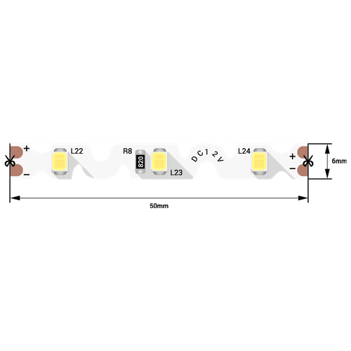 Светодиодная лента SWG 9W/m 60LED/m 2835SMD холодный белый 5M 001897