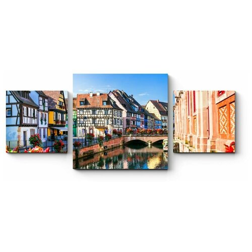 Модульная картина Красивый вид на город Кольмар, Франция160x69