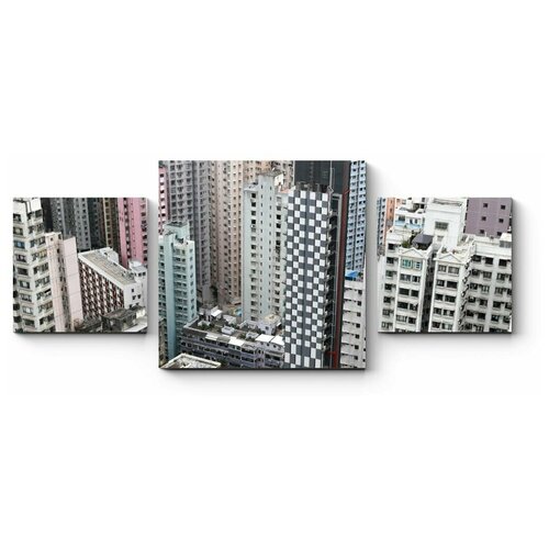 Модульная картина Спальный район Гонконга180x77