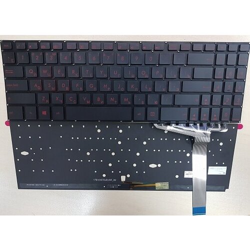 Клавиатура для ноутбука Asus X570Z, FX570ZD, FX570U, FX570UD, FX570D, FX570DD черная, с подсветкой