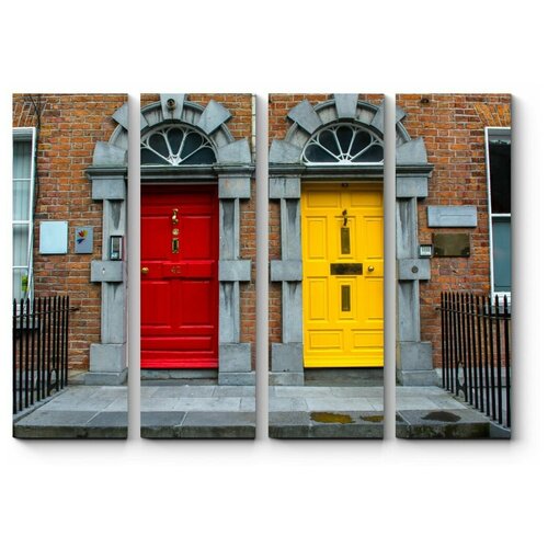 Модульная картина Красочные двери в Килкенни70x53