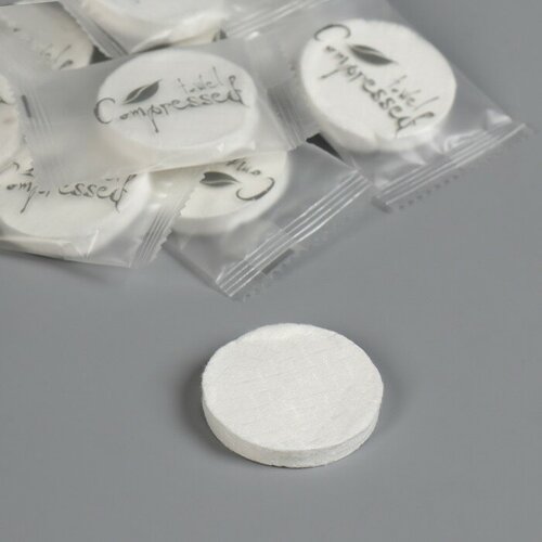Queen fair Прессованные салфетки в таблетках, универсальные, 20 шт, 21 × 15 см, цвет белый