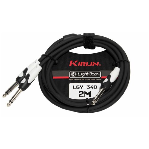 Kirlin LGY-340/2M - кабель соединительный 1/4" Jack папа стерео - 2x 1/4" Jack мама стерео