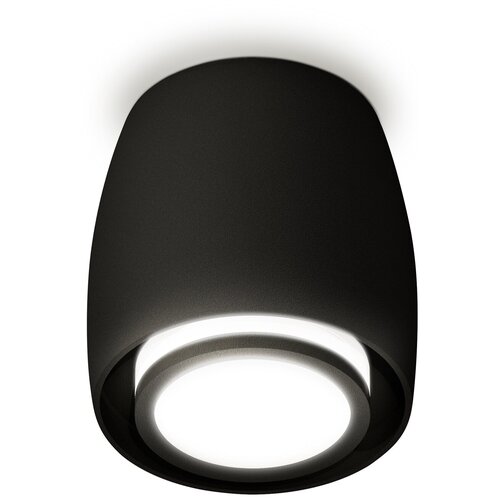 Комплект накладного светильника с акрилом XS1142040 SBK/FR черный песок/белый матовый MR16 GU5.3 (C1142, N7121)