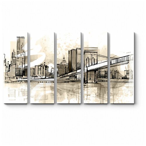 Модульная картина Винтажный мост 160x96