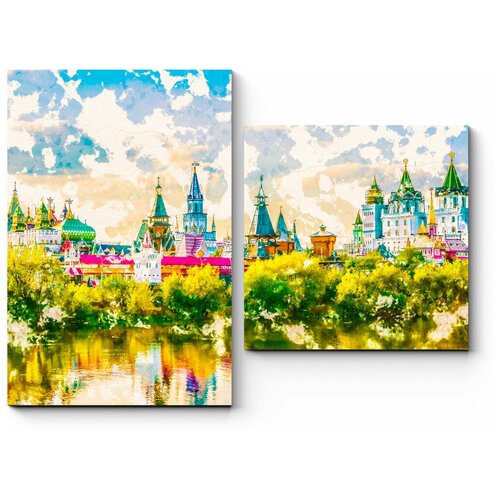 Модульная картина Измайловский Кремль солнечным днем, Москва 110x83
