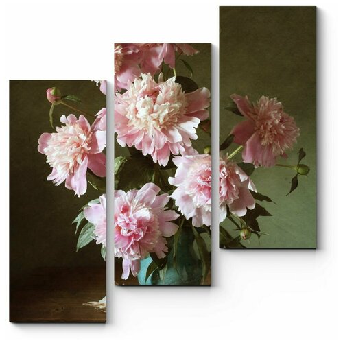 Модульная картина Розовые пионы 80x85