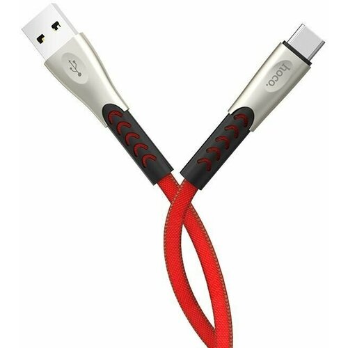 Кабель USB 2.4А (TYPE C) 1.2м HOCO U48 Красный