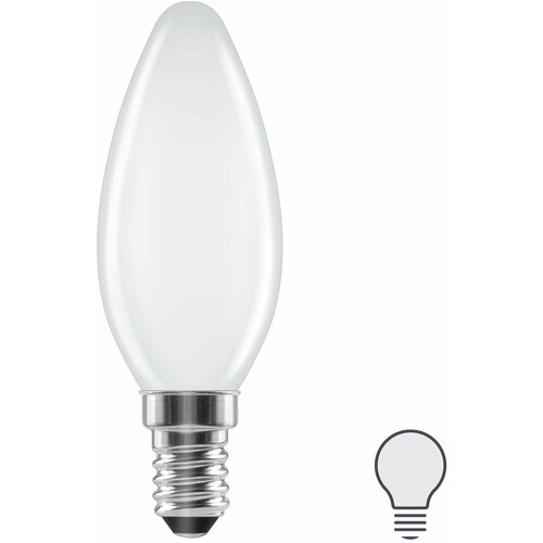 Лампа светодиодная E14 220-240 В 6 Вт свеча матовая 750 лм нейтральный белый свет