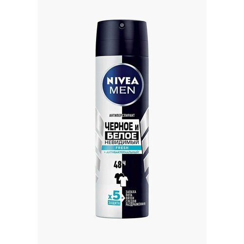 Nivea Дезодорант спрей мужской Power Невидимая защита для черного и белого 150мл, 4 шт.