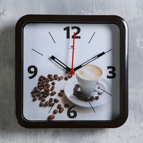 Часы настенные, серия: Кухня, "Чашка кофе", плавный ход, 22 х 22 см