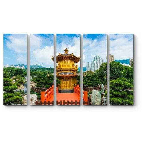 Модульная картина Великолепие Гонконга140x84