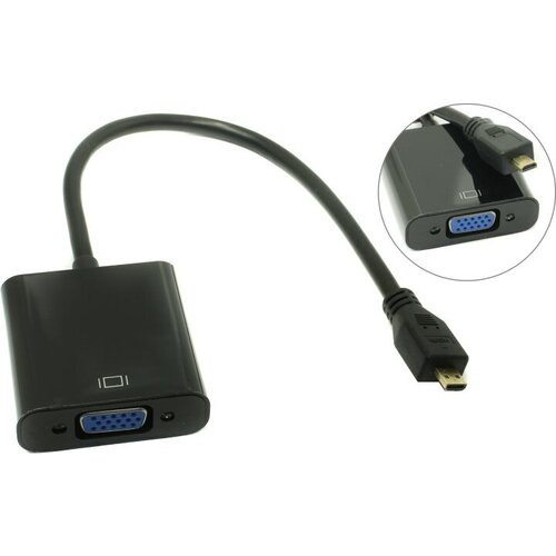 Кабель-адаптер microHDMI (M) --> VGA (15F)