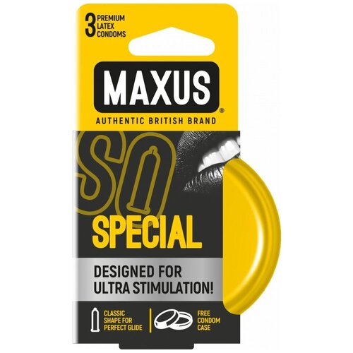 Презервативы с точками и рёбрами в железном кейсе MAXUS Special - 3 шт, цвет не указан