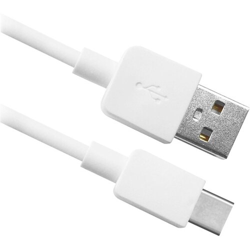 Кабель Defender USB08-01C USB(AM) - C Type, 2.1A output, 1m, белый, 2 штуки