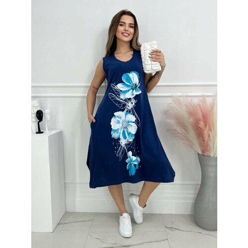 Платье Территория СтрекоZZ, размер 50, синий