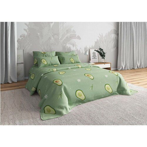 2 спальное постельное белье бязь зеленое Авокадо